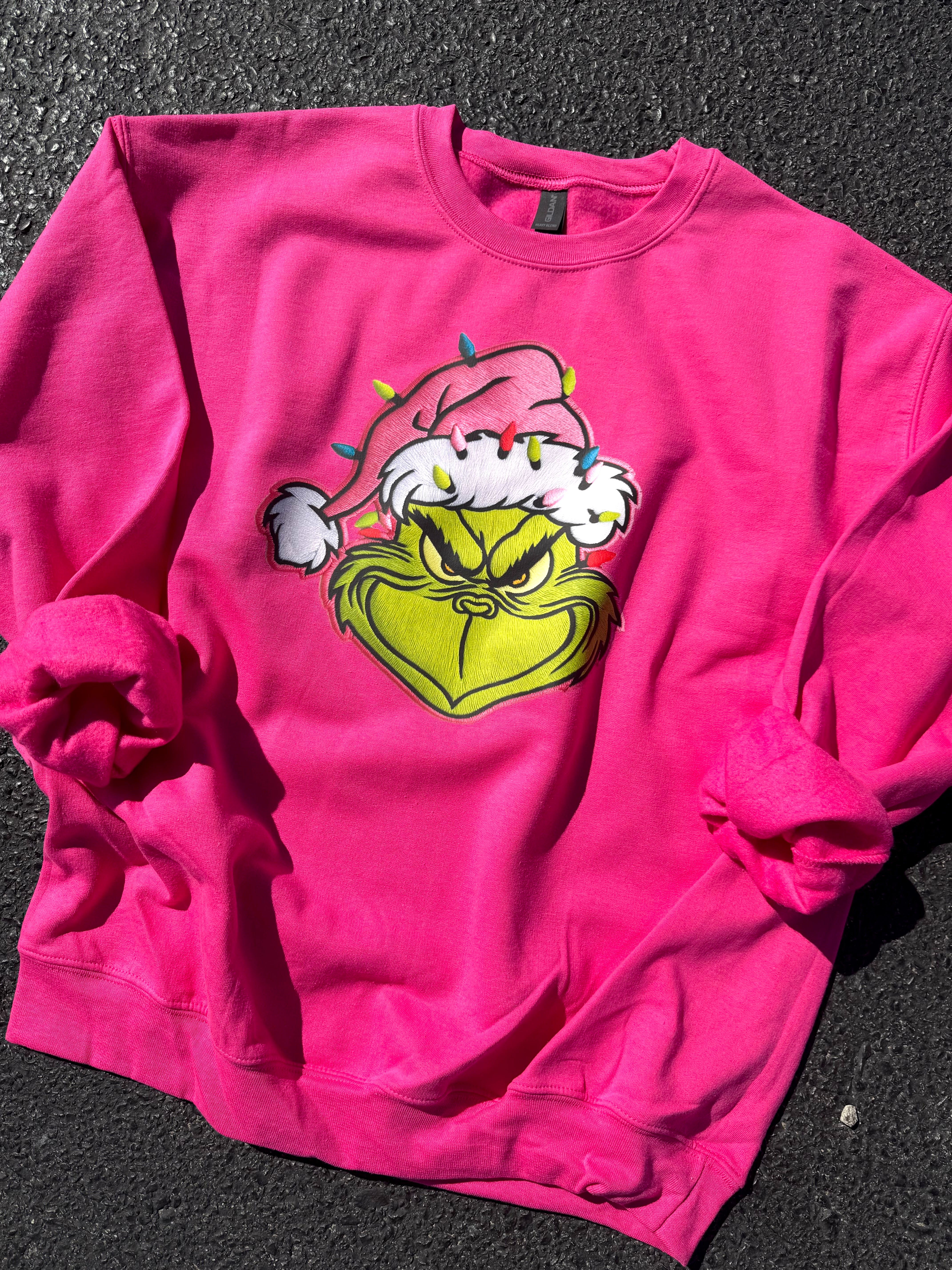 GRINCH CHRISTMAS LIGHTS CREWNECK – Wanderlust Apparel Boutique